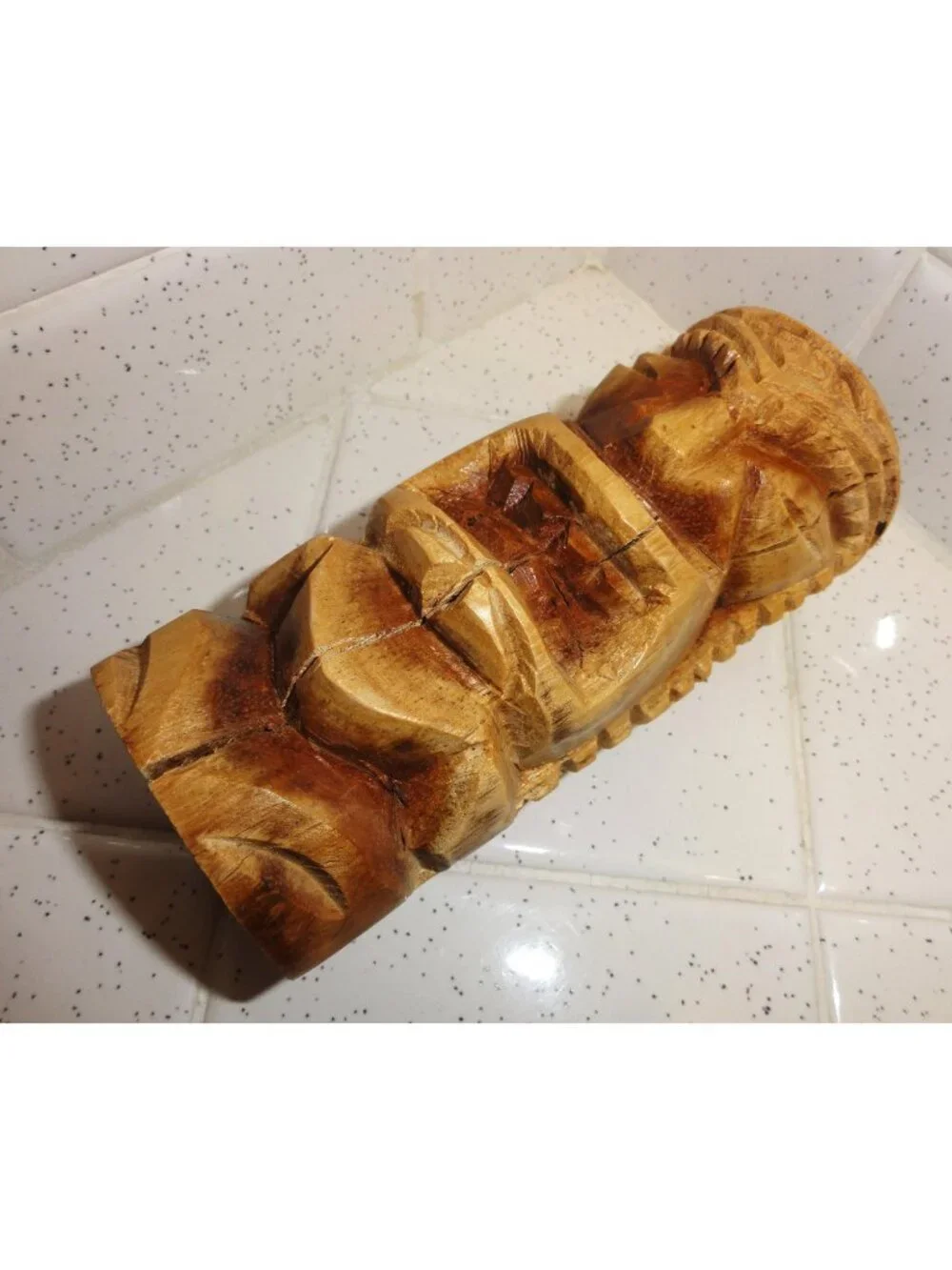 Vintage | Other | Vintage Hawaiian Hand Carved Wood Tiki Statue Maui ...